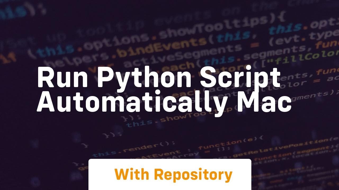 run python script automatically mac