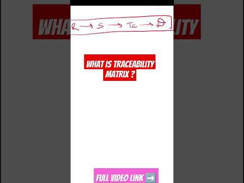 What is the traceability matrix ?