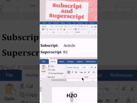 How to add Subscript and Superscript in MS Word