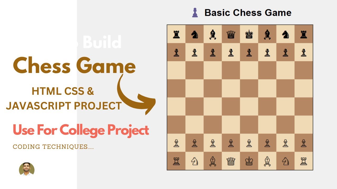 Build Chess Game Using JavaScript | Simple Chess Game in HTML, CSS & JavaScript  #chessgame