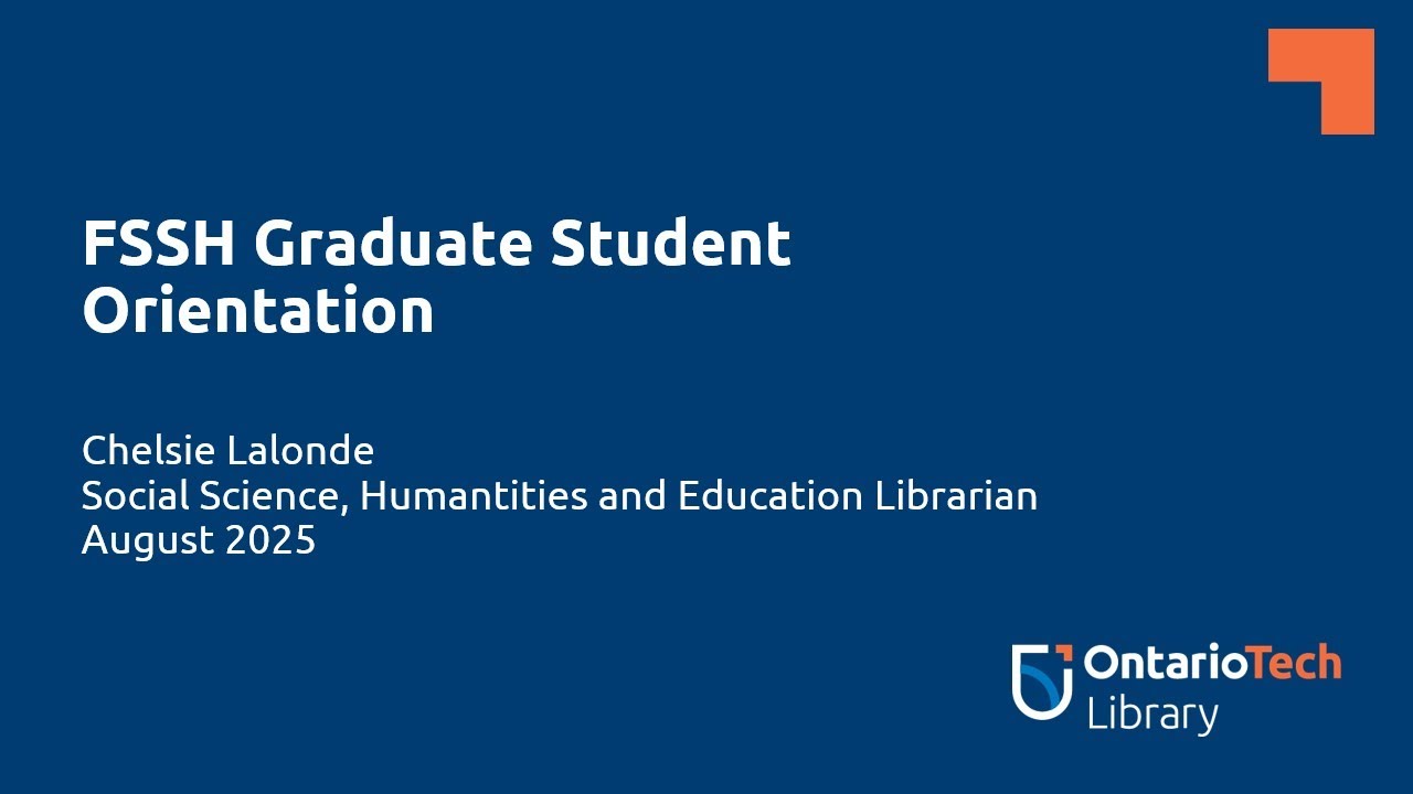 FSSH Graduate Orientation