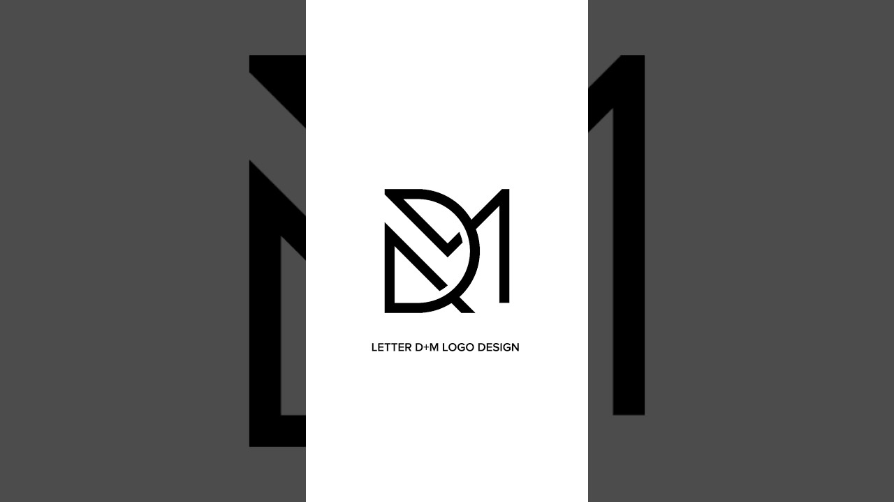 Letter D&M Logo Idea | Minimal & Modern Design #shorts