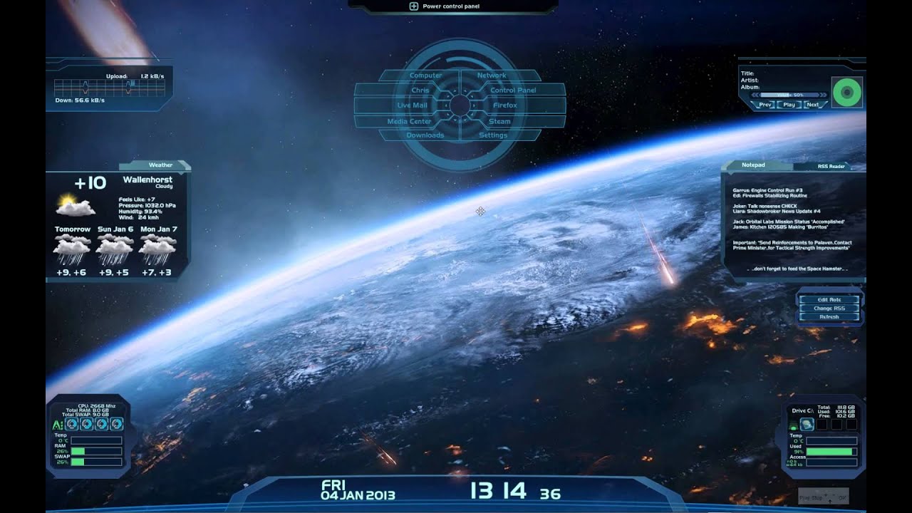 Rainmeter Mass Effect Skin