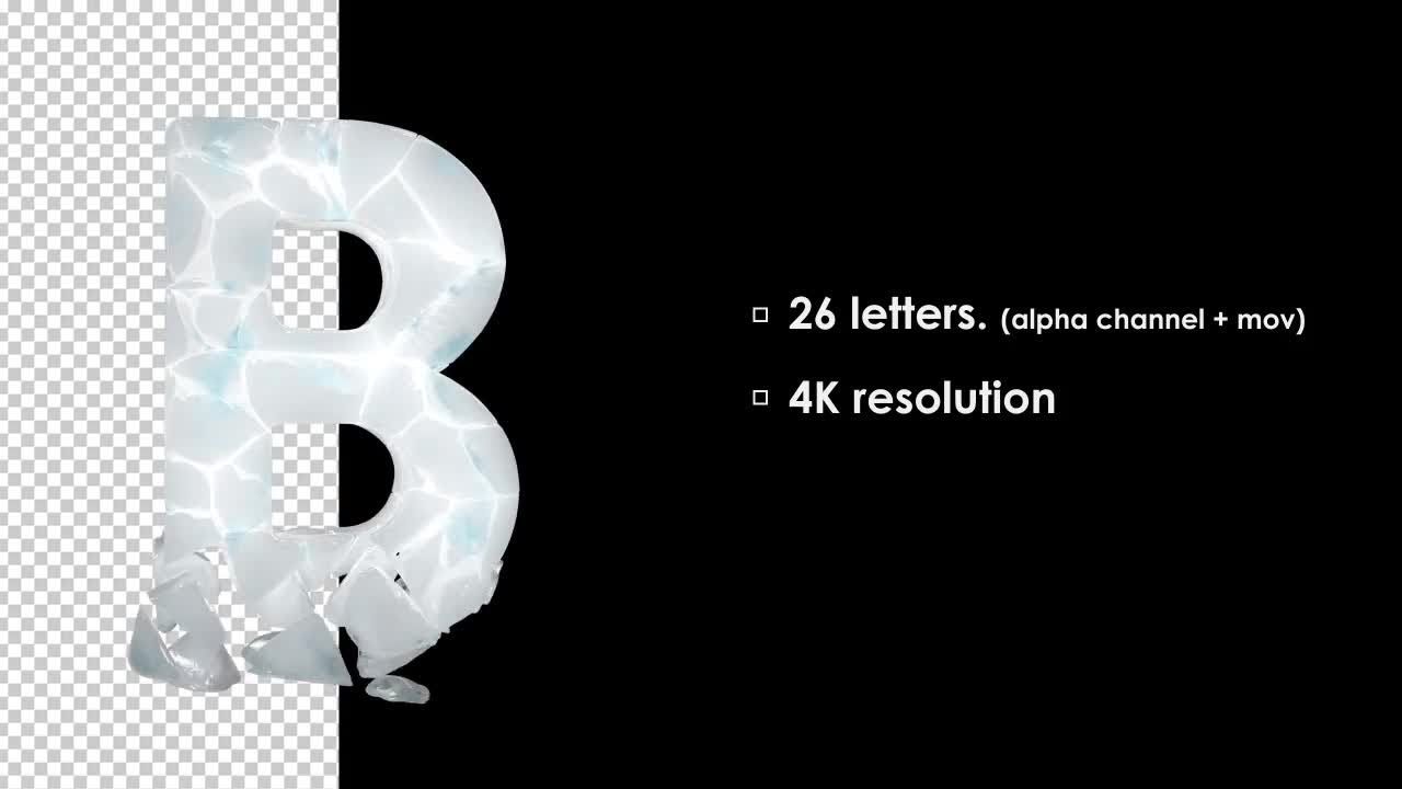 Frozen Letters Motion Graphics