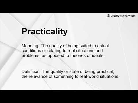 Practicality Meaning