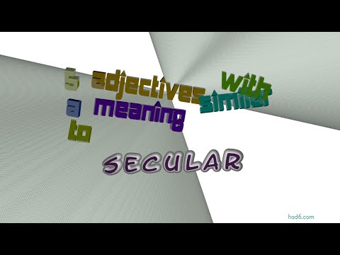 secular - 7 adjectives meaning secular (sentence examples)