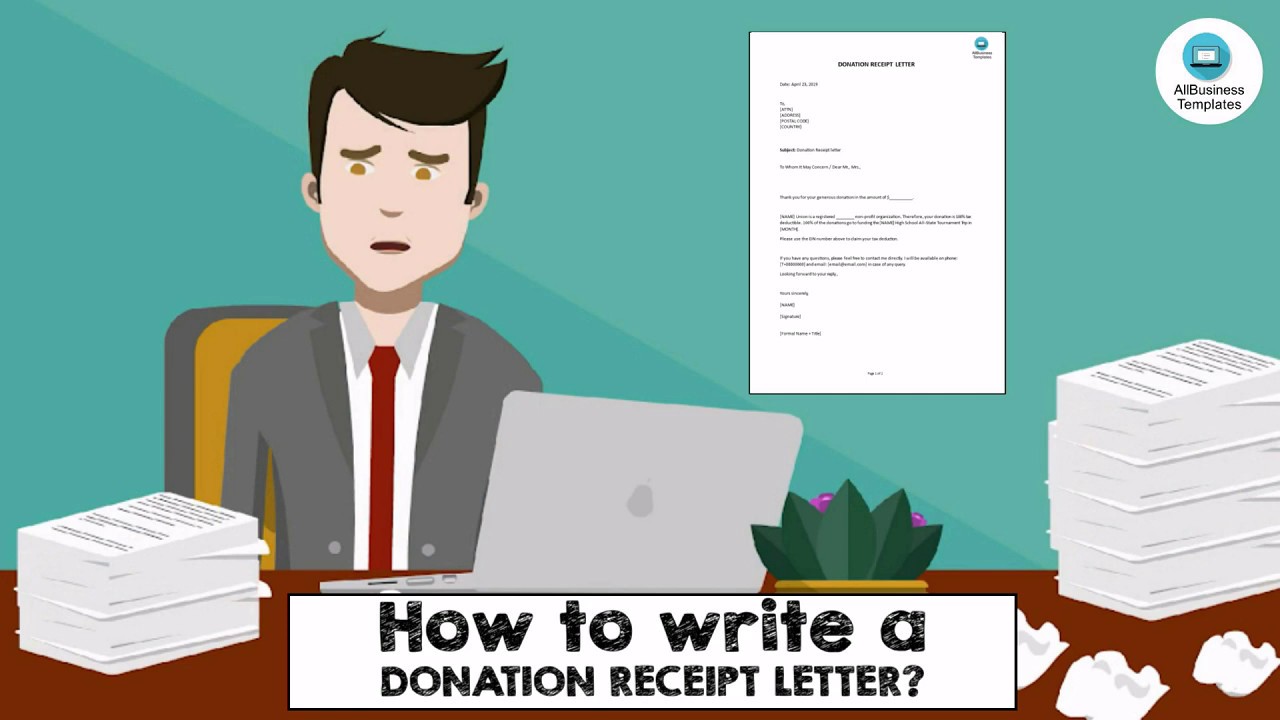 Donation Receipt Letter Template #templatedownload