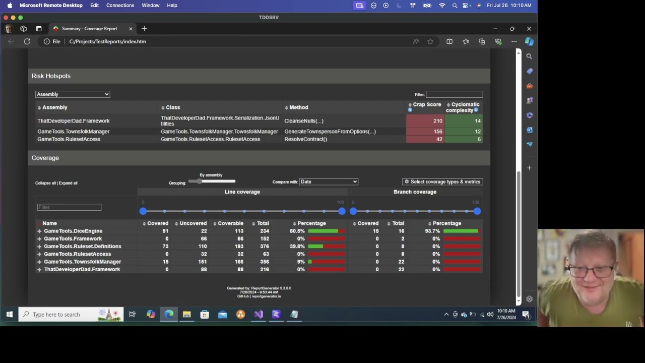 Zero to MVP with C# and dotNet - Improving Test Coverage and getting coverage reports