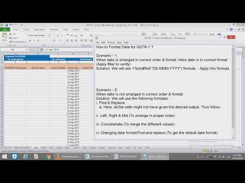 DATE FORMATTING for GSTR 1 (Convert Date to DD-MMM-YYY)