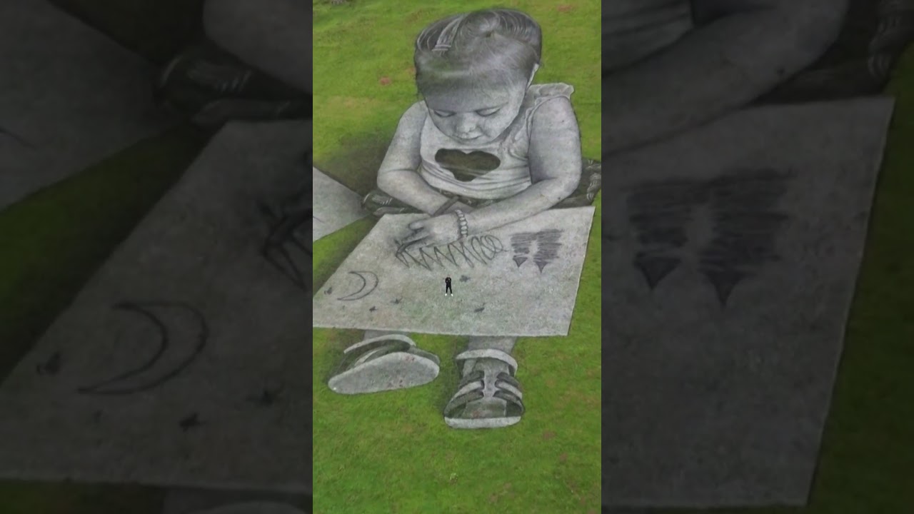 Swiss artist uses mountain slopes as his canvas