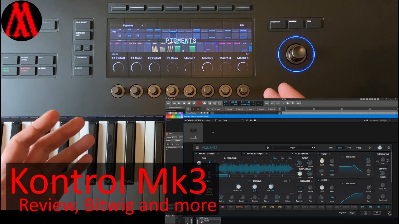 Native Instruments Kontrol S-Series Mk3 - Review, Bitwig Stock Script, DrivenByMoss for Mk2