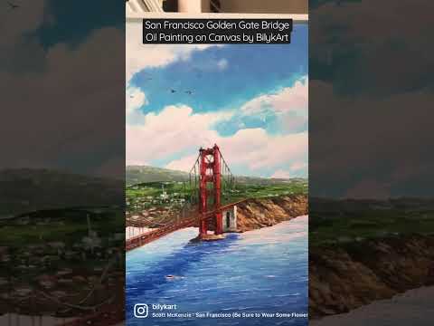 San Francisco Golden Gate Bridge Oil Painting on Canvas by BilykArt 🌁