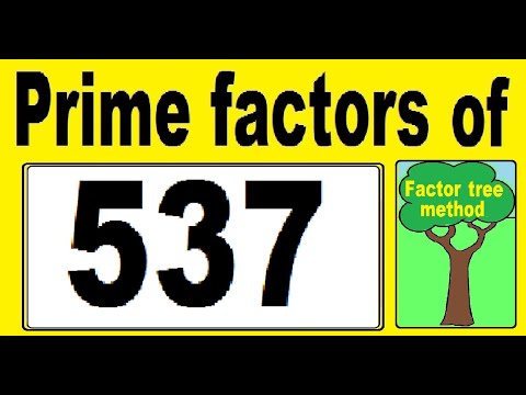 Prime factors of 537. Prime factors decomposition of 537. Factor tree method.