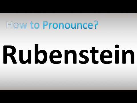 How to Pronounce Rubenstein
