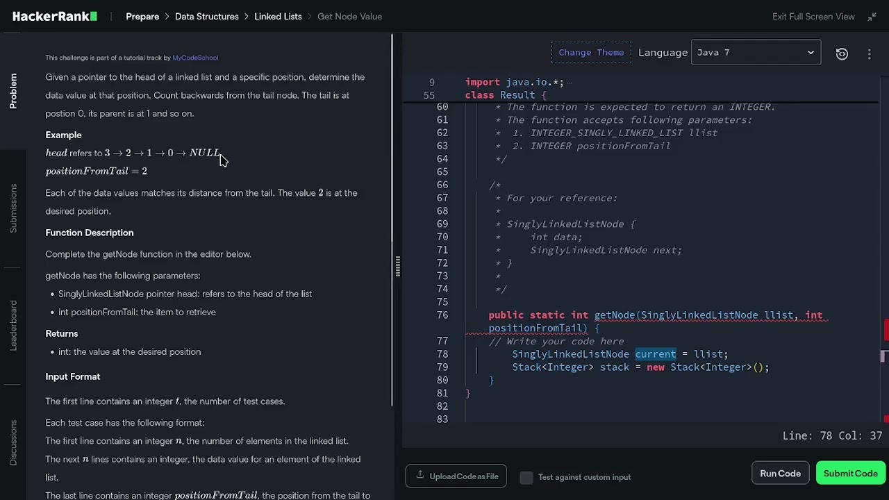 [16] HackerRank: Get Node Value | Step-by-Step Solution