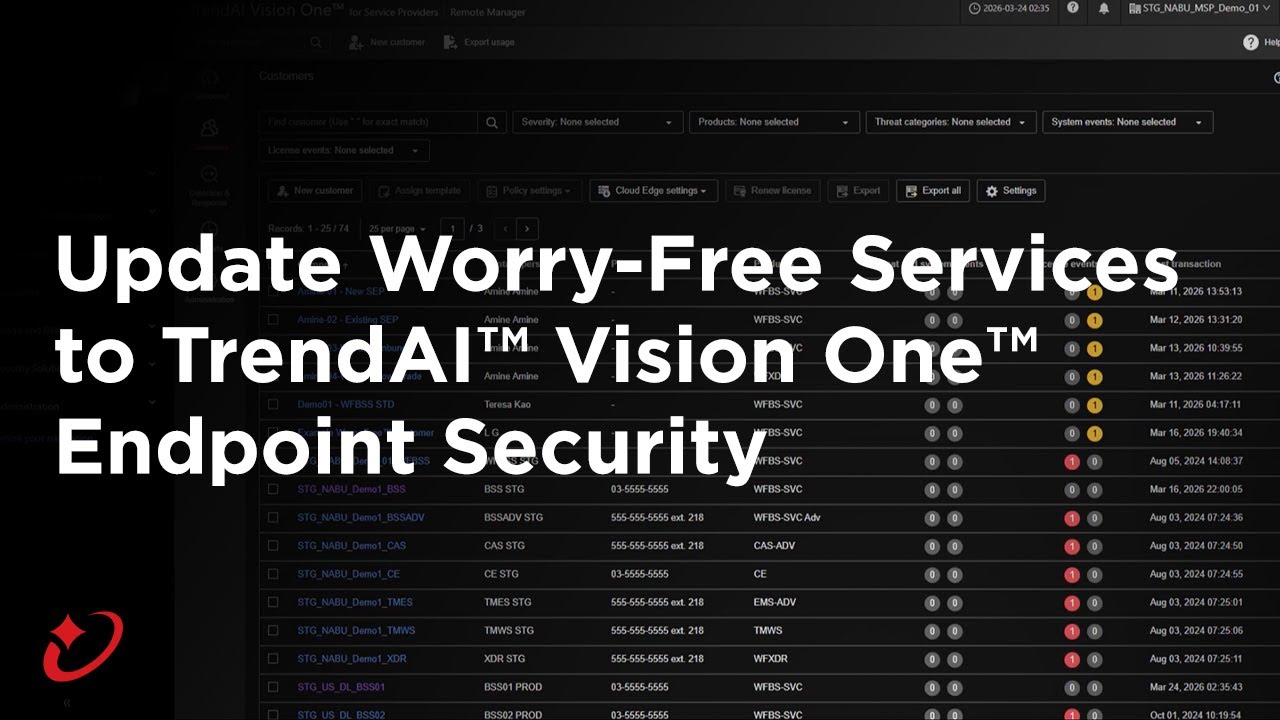 How to Update Worry-Free Services to TrendAI™ Vision One™ Endpoint Security | Step-by-Step Guide