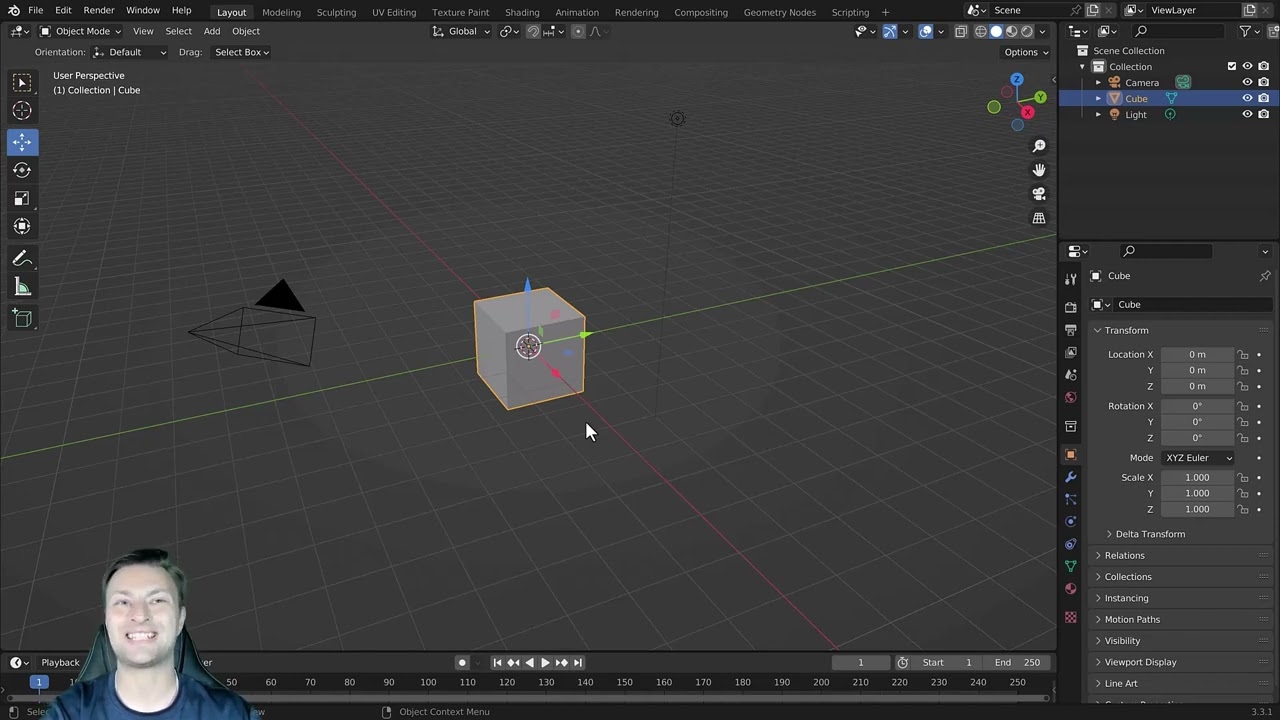 Blender Tutorial - The Various Ways That We Can Move Objects In 3D Space