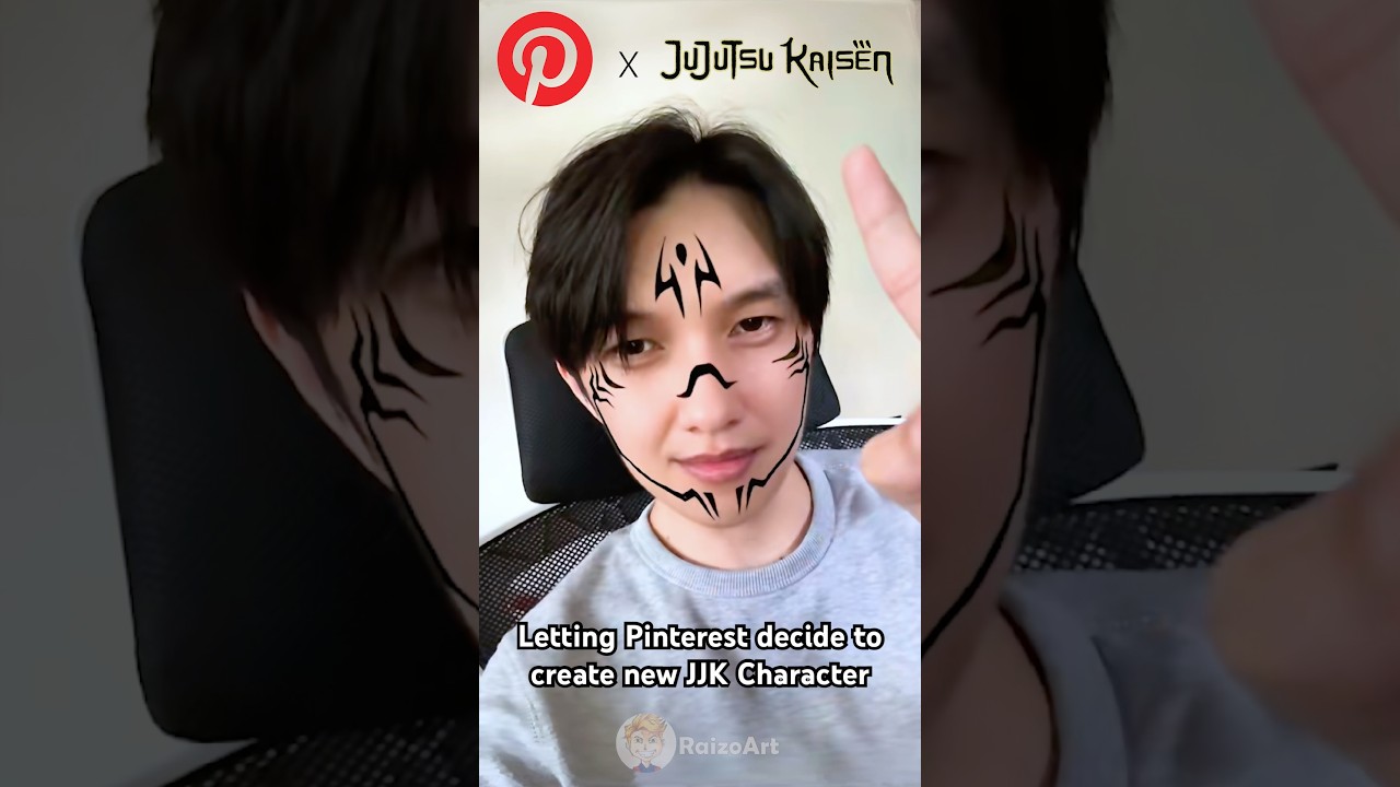 Letting PINTEREST decide to create New Jujutsu Kaisen Character 🤞🟣 #shorts #ytshorts #art #anime