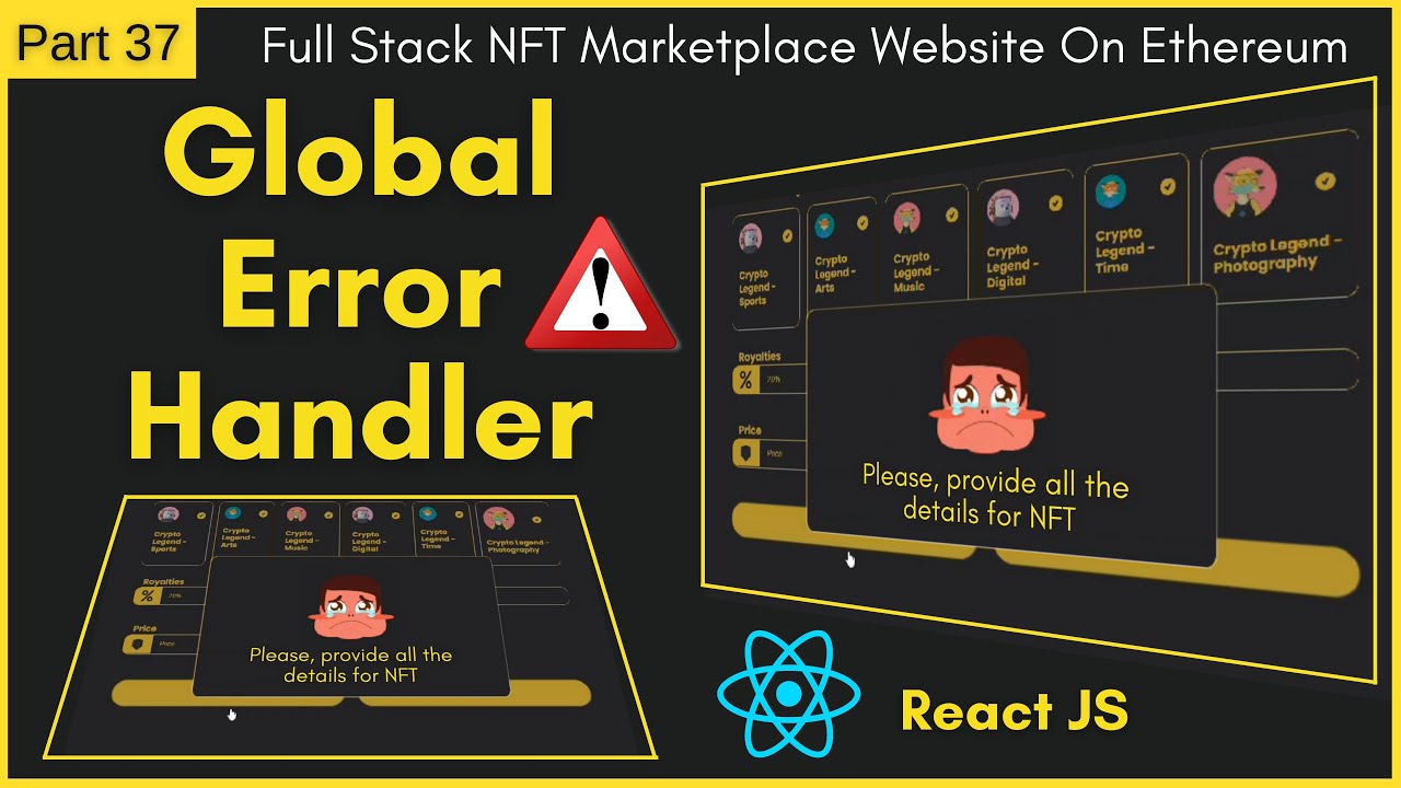 React Global Error Handler | How To Create ERROR Handler For API, Smart Contract | Debugging & Error