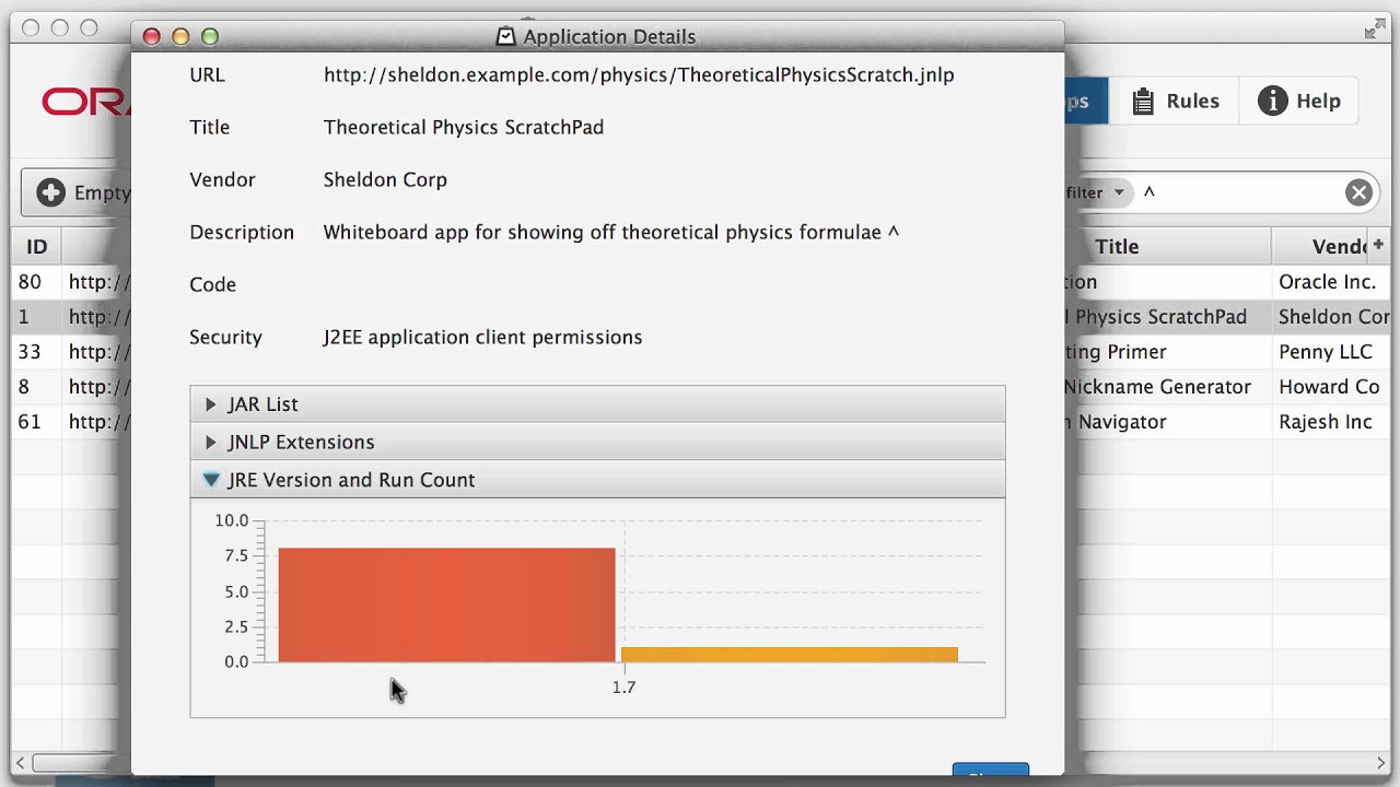 Java Advanced Management Console demo