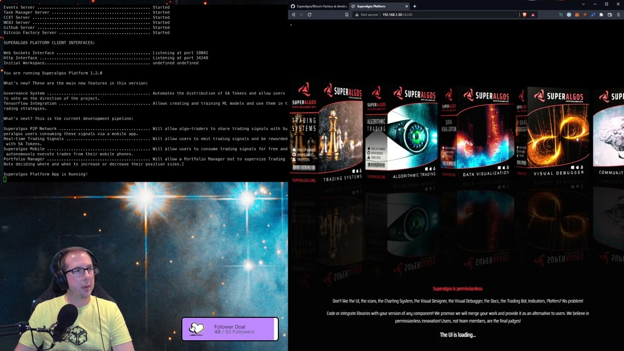 Superalgos Bitcoin Factory ML Installation and Configuration