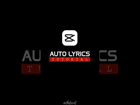 Auto Lyrics in CapCut - Tutorial #shorts