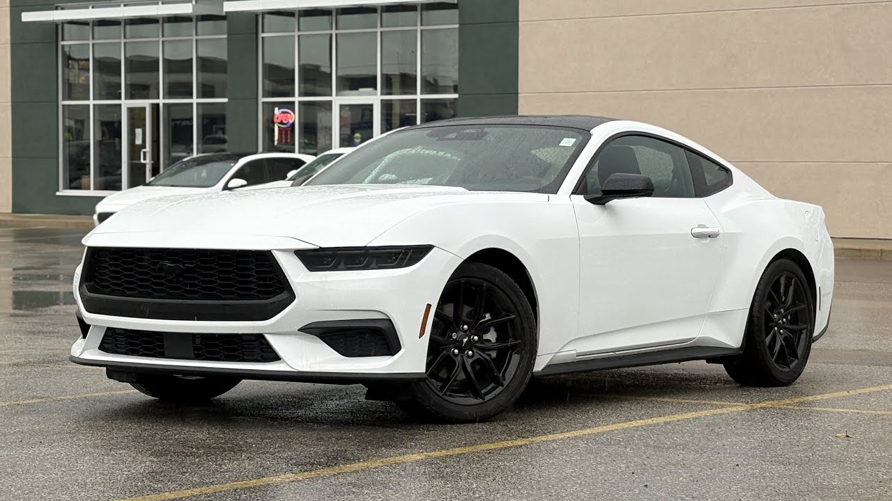 New 2025 Ford Mustang EcoBoost Premium in Oxford White (#A117) | Barrie Ford