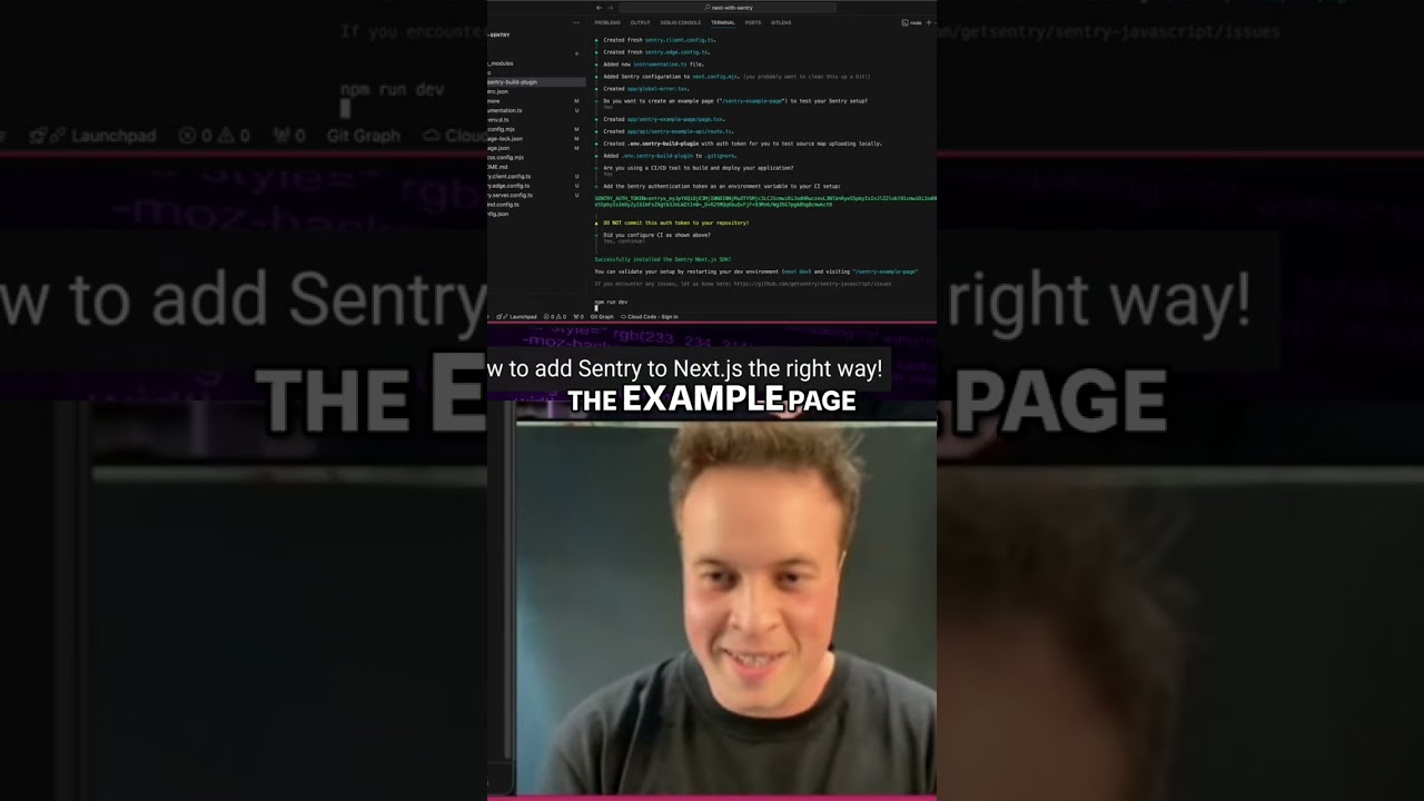 Next.js SDK Installation: Error Detection in Sentry #shorts