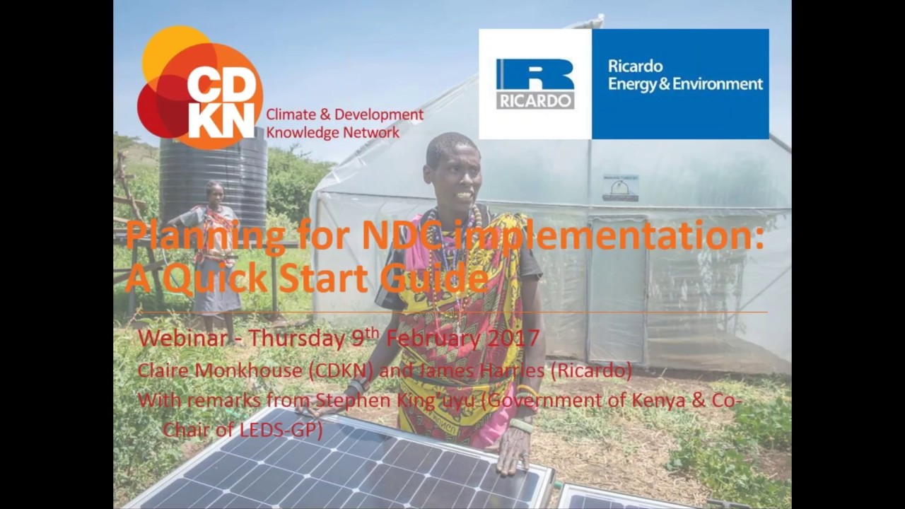 Webinar: Planning for NDC Implementation – A Quick Start Guide