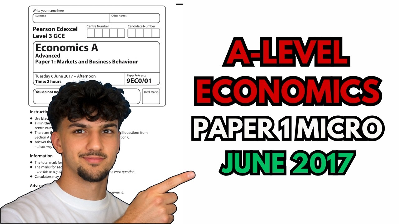 Edexcel A Level Economics Paper 1 (Micro) June 2017 | Full Paper Walkthrough