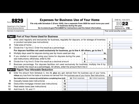 IRS Form 8829 walkthrough (Expenses for Business Use of Your Home)