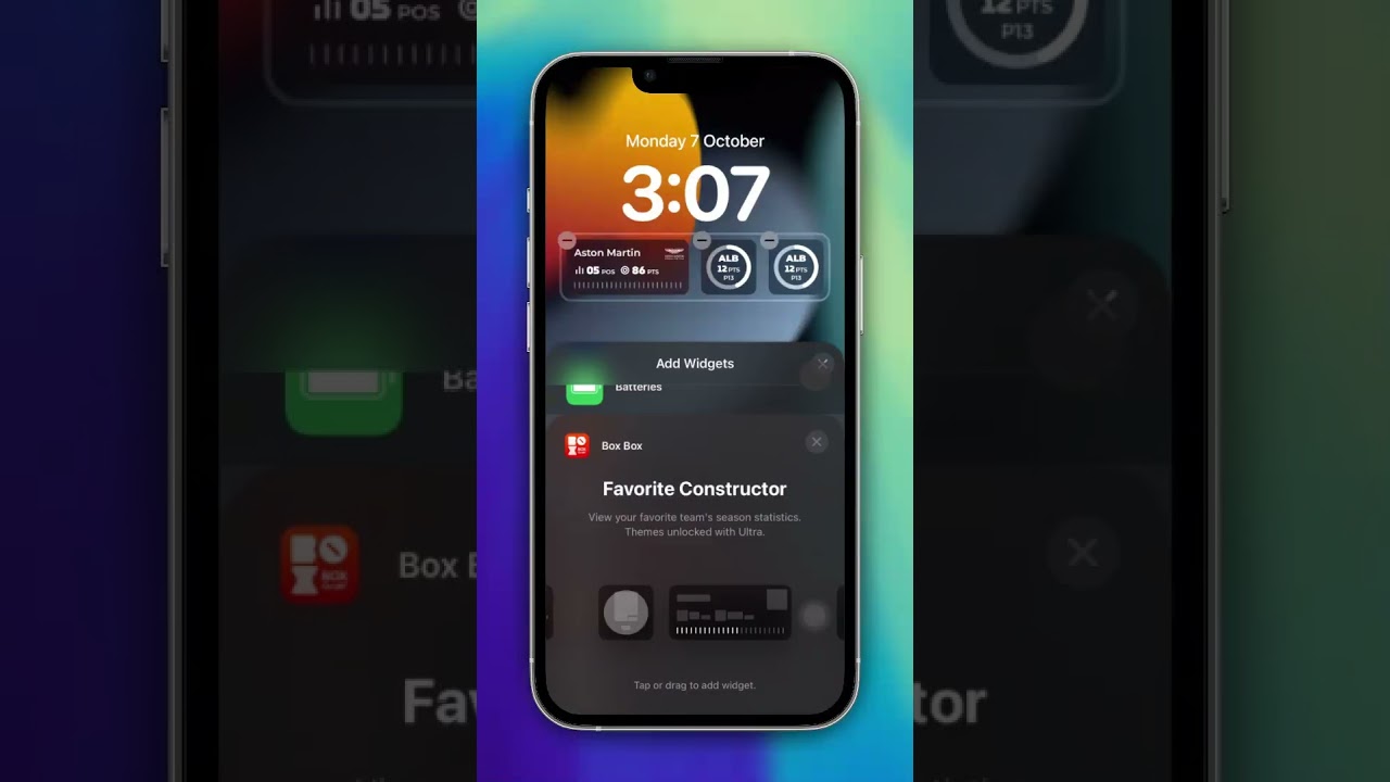 How to Add Multiple Driver and Team Widgets to Your iOS Lock Screen?  #boxboxapp #widgets #f1