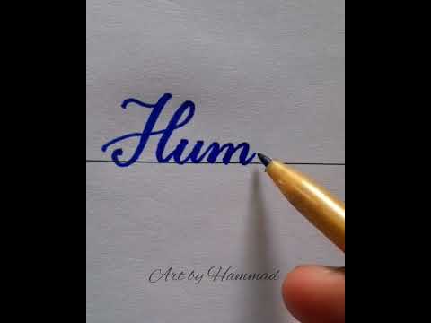 Humera name writing | Copperplate calligraphy | #youtubeshorts #viralvideo