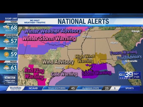 CW39 HOUSTON | National Weather Alerts for U.S. southeast - Carrigan Chauvin