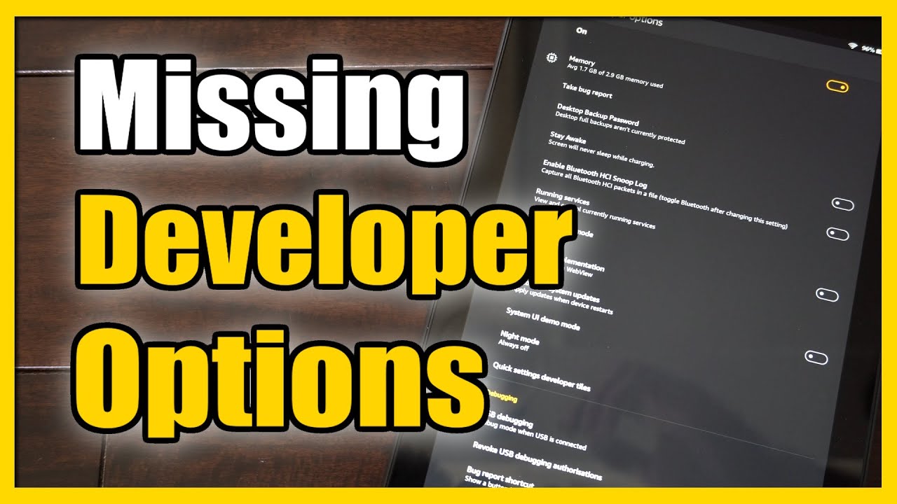 How to Find Missing Developer Options on Amazon FIRE HD 10 TABLET (Settings Tutorial)