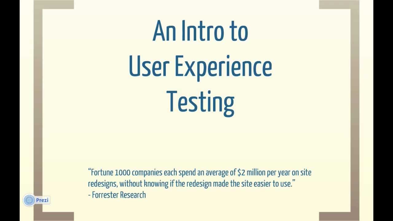 An Intro to User Experience Testing