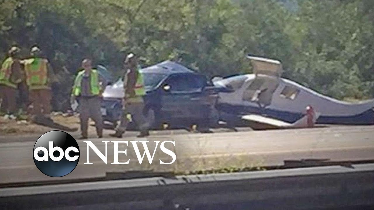 Plane Crashes Onto California Highway