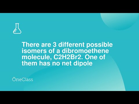 There are 3 different possible isomers of a dibromoethene molecule, C2H2Br2 One of them has no net