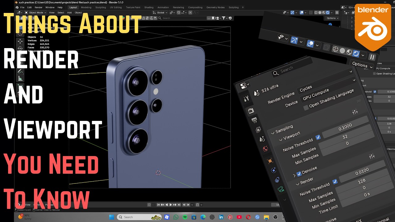 Things You Have Know Before Your First Render in Blender |