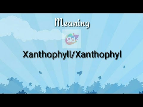 Xanthophyll/Xanthophyl Meaning with Pronunciation||Googul Dictionary||