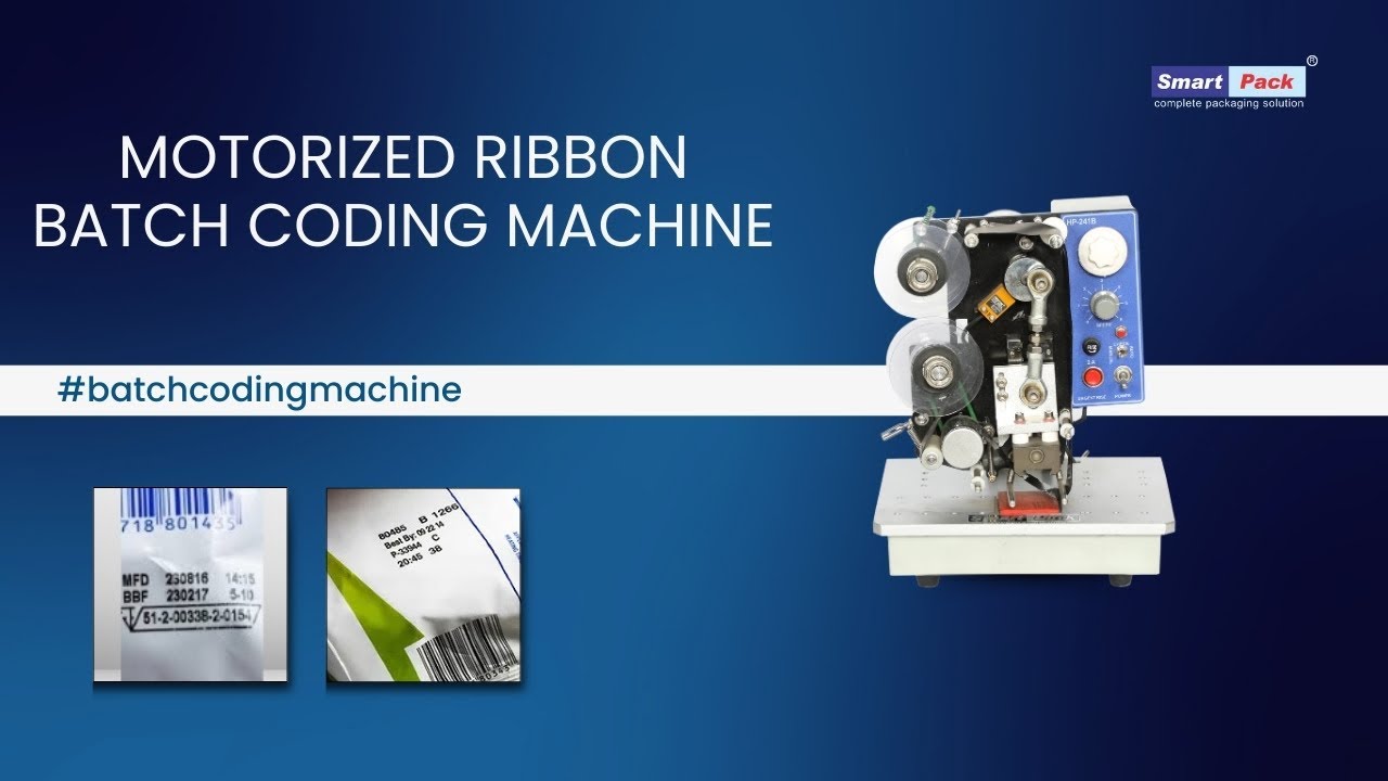Motorized Ribbon Batch Coding Machine | Fast & Accurate Product Coding
