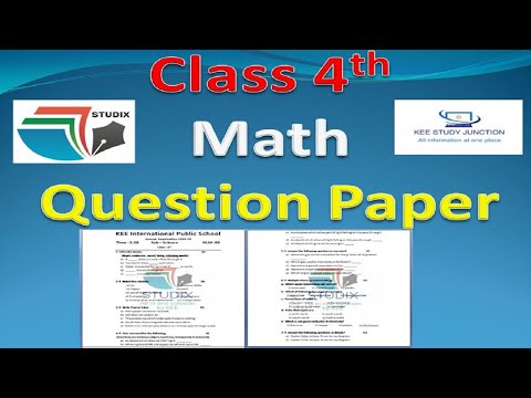 Class 4th Maths Annual Question Paper for CBSE board School
