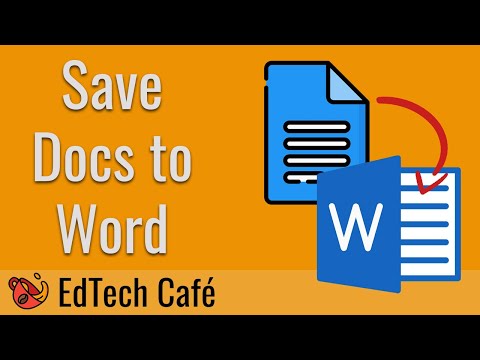 Save Google Doc as Microsoft Word File (Convert Docs to Word)