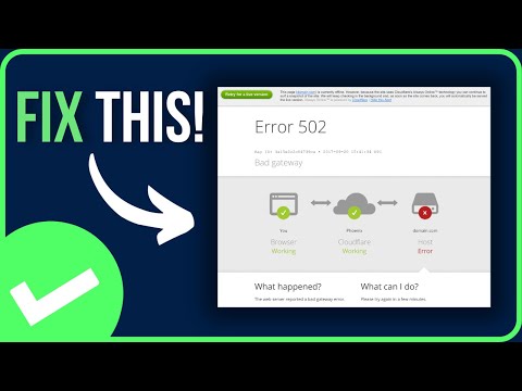 [FIXED] BAD GATEWAY ERROR CODE 502 | How to Fix Error Code 502 Bad Gateway (New Method)