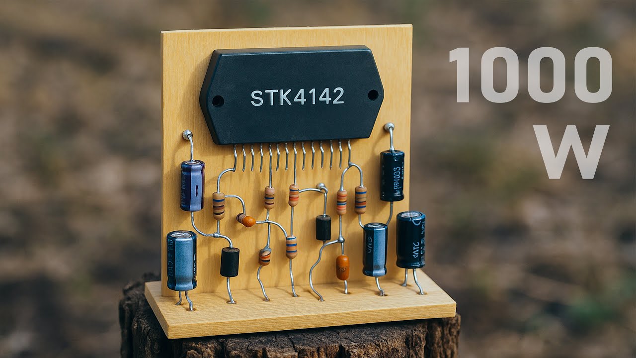 DIY Powerful Ultra Bass Amplifier STK4142 , No IC , Simple Circuit