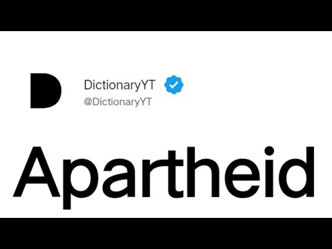 Apartheid Meaning in English