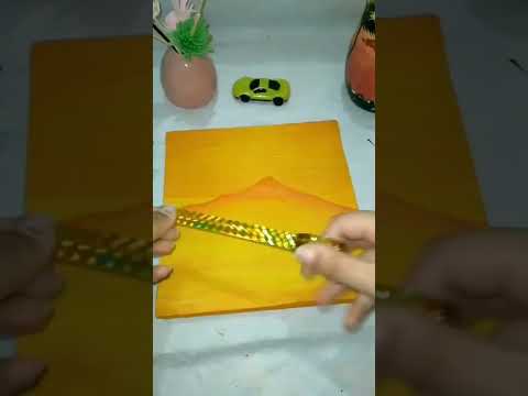 yellow orange aesthetic painting π§‘π#shorts