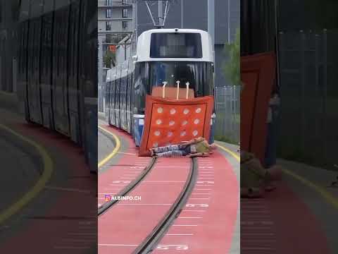 This airbag is mounted on (some) trams in Zurich in 2025