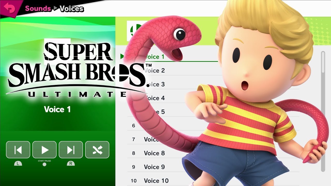 Lucas Voices - Super Smash Bros Ultimate
