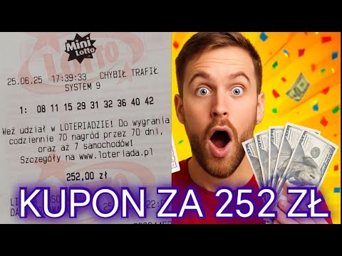 Kupon Mini Lotto za 252 złote SYSTEM na wygraną EKSPRES LOSY za 200 złotych